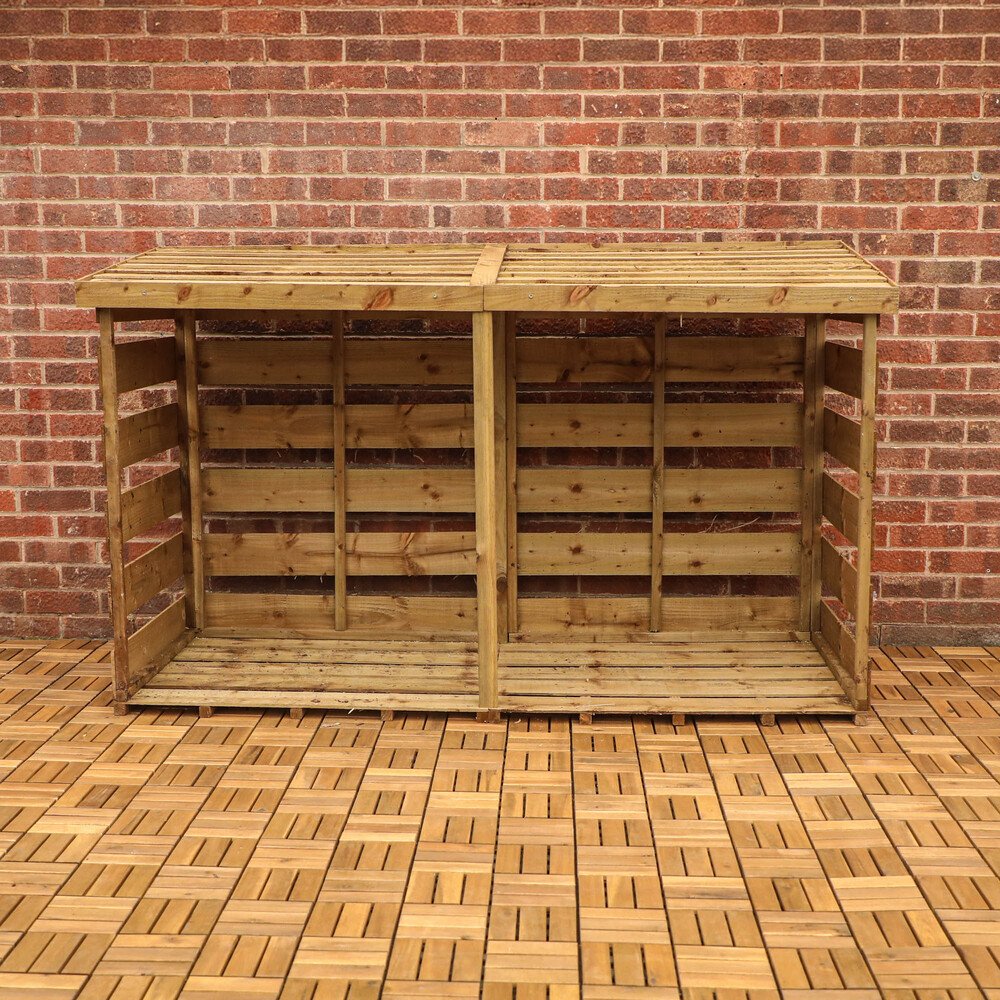 6 x 3 Mercia Budget Double Log Store - Pressure Treated - elbec garden ...