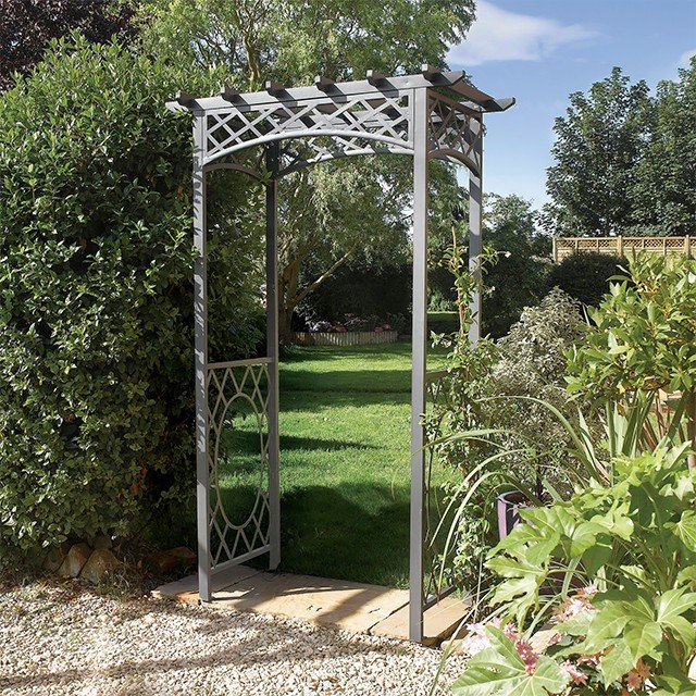 Rowlinson Wrenbury Metal Arch - elbec garden buildings