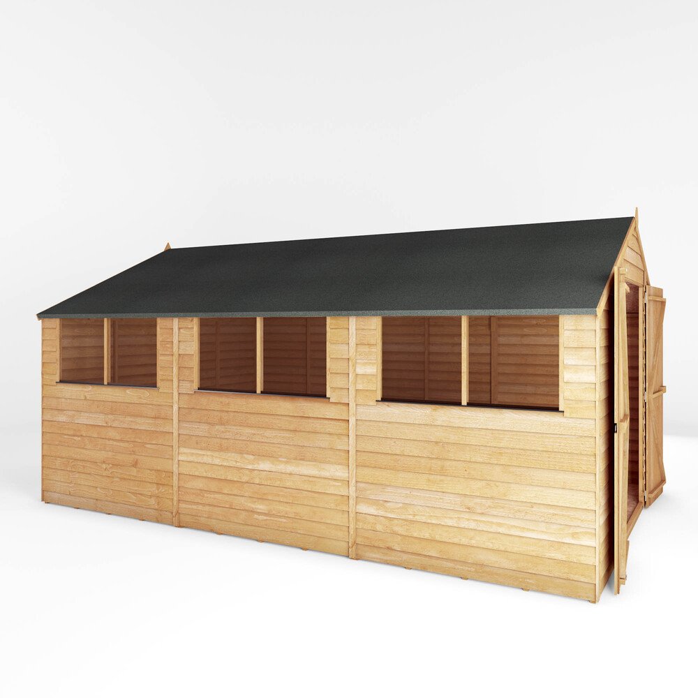15 x 10 Mercia Modular Overlap Shed - elbec garden buildings