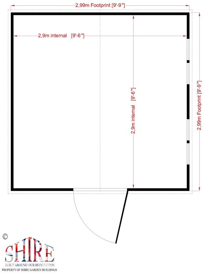Shire Security Professional Shed 10 x 10 (2.99m x 2.99m) - elbec garden ...