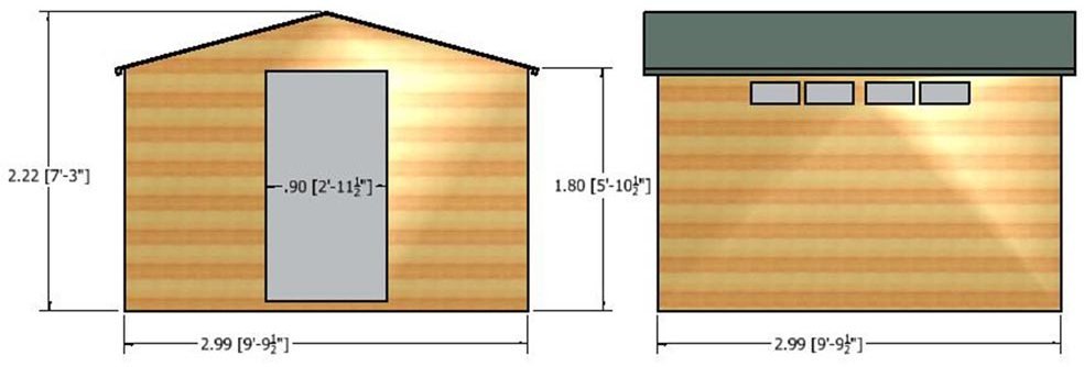 Shire Security Professional Shed 10 x 10 (2.99m x 2.99m) - elbec garden ...