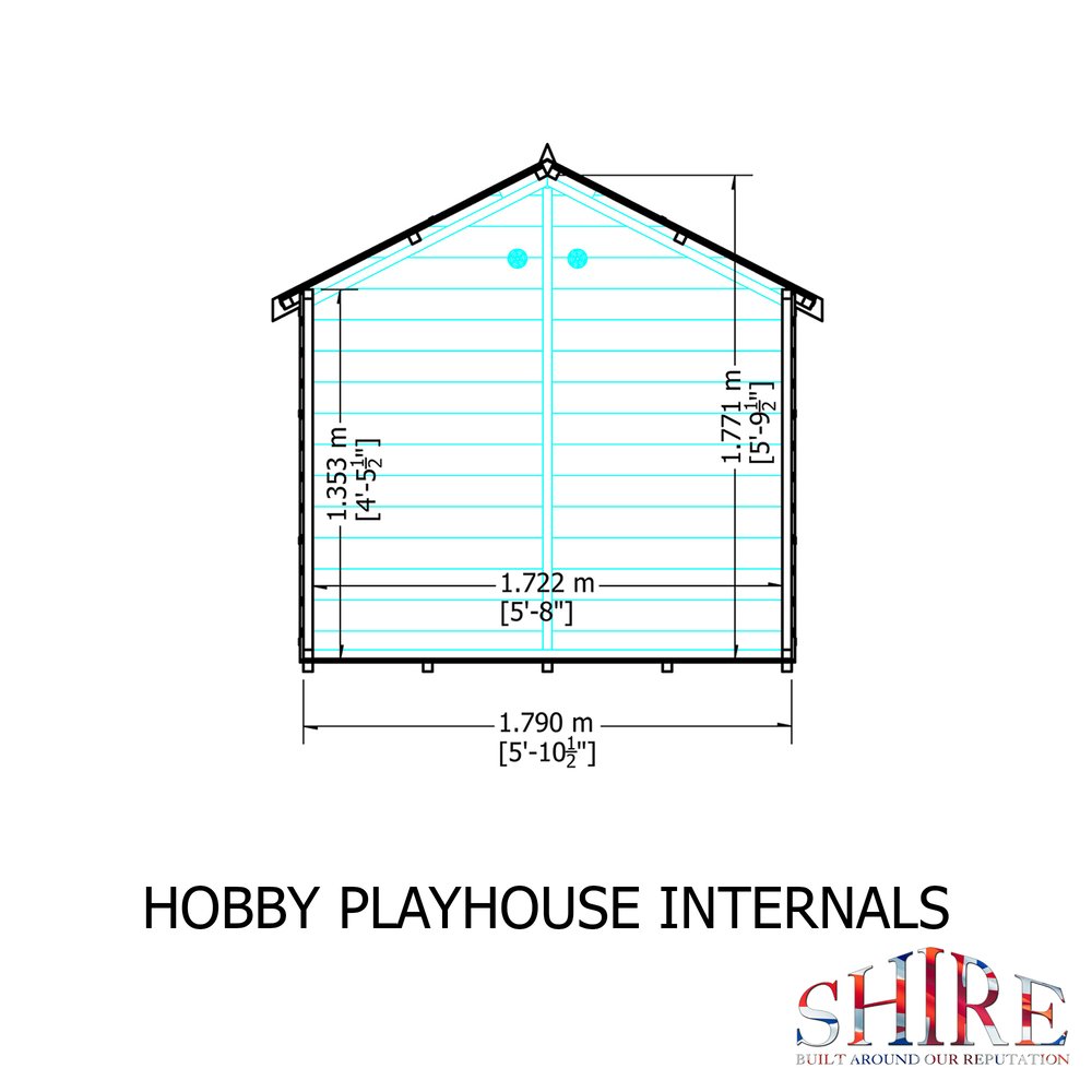 Shire Hobby Playhouse 6 x 4 (1.79m x 1.19m) - elbec garden buildings