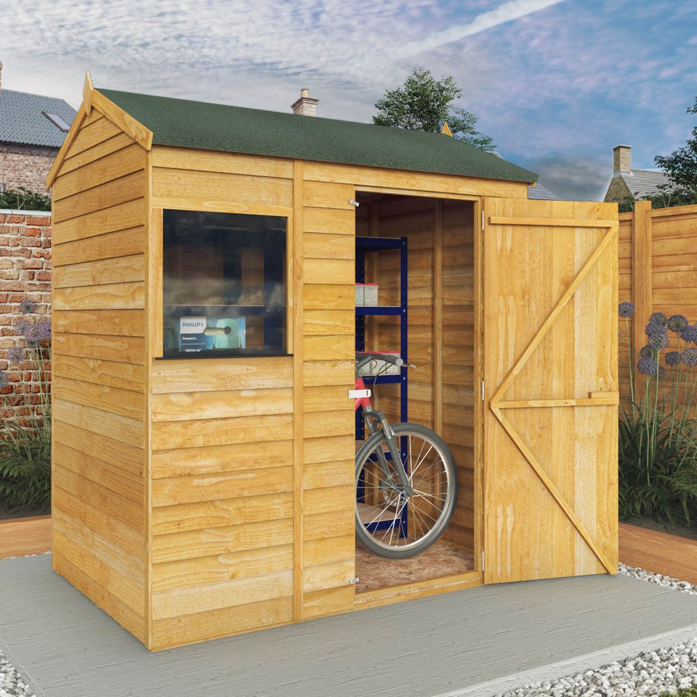 Mercia Overlap Reverse Shed 6 x 4 (1.80m x 1.34m) - elbec garden buildings