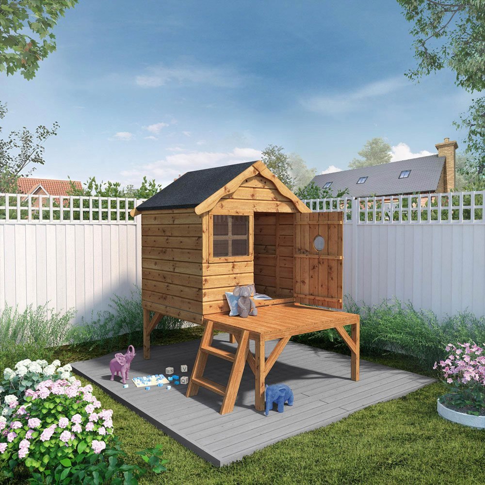 Mercia Snug Playhouse with Tower - elbec garden buildings