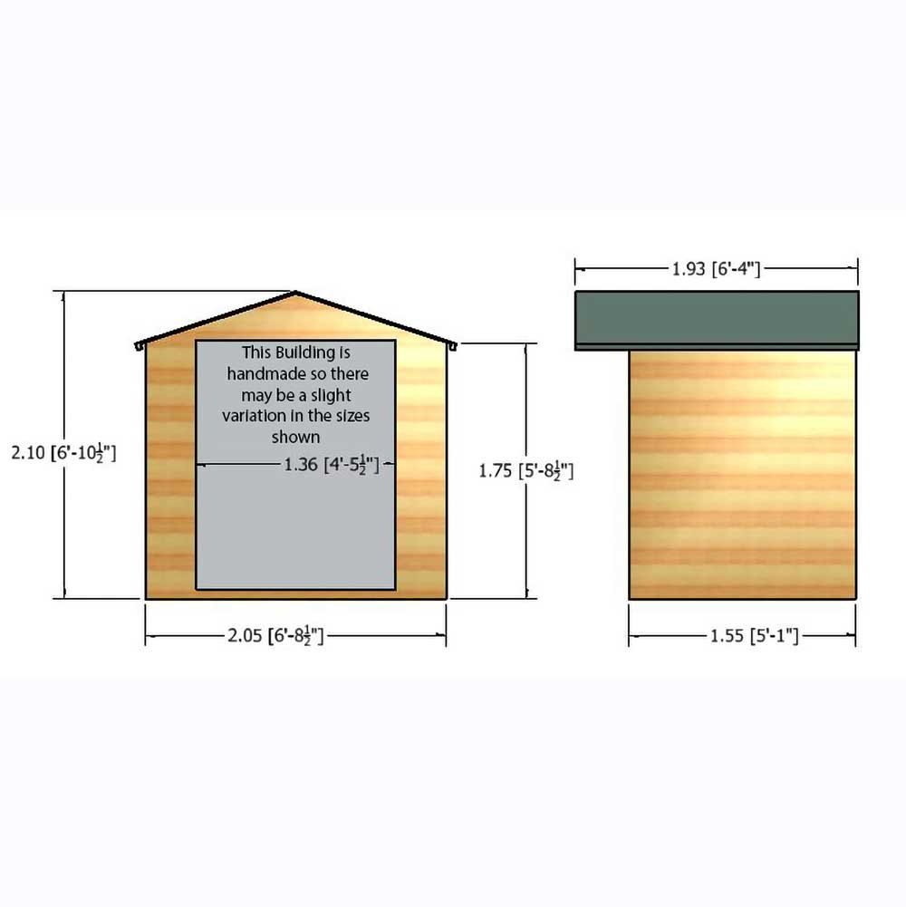 Shire Avance Summerhouse 7 x 5 (2.05m x 1.55m) - elbec garden buildings