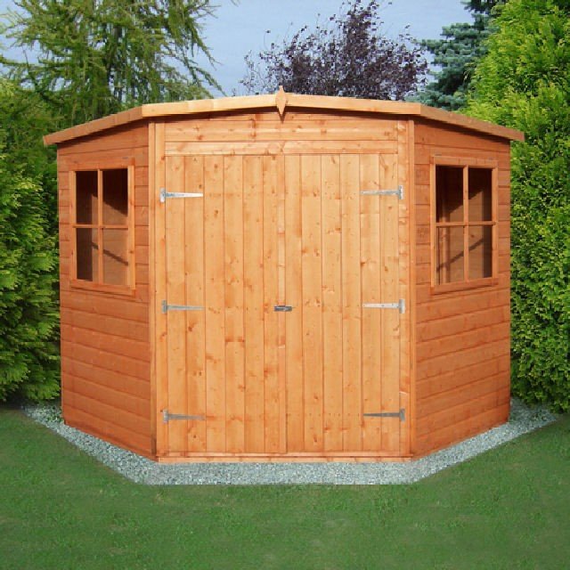 Shire Corner Shed 7 x 7 (2.05m x 2.05m) - elbec garden buildings