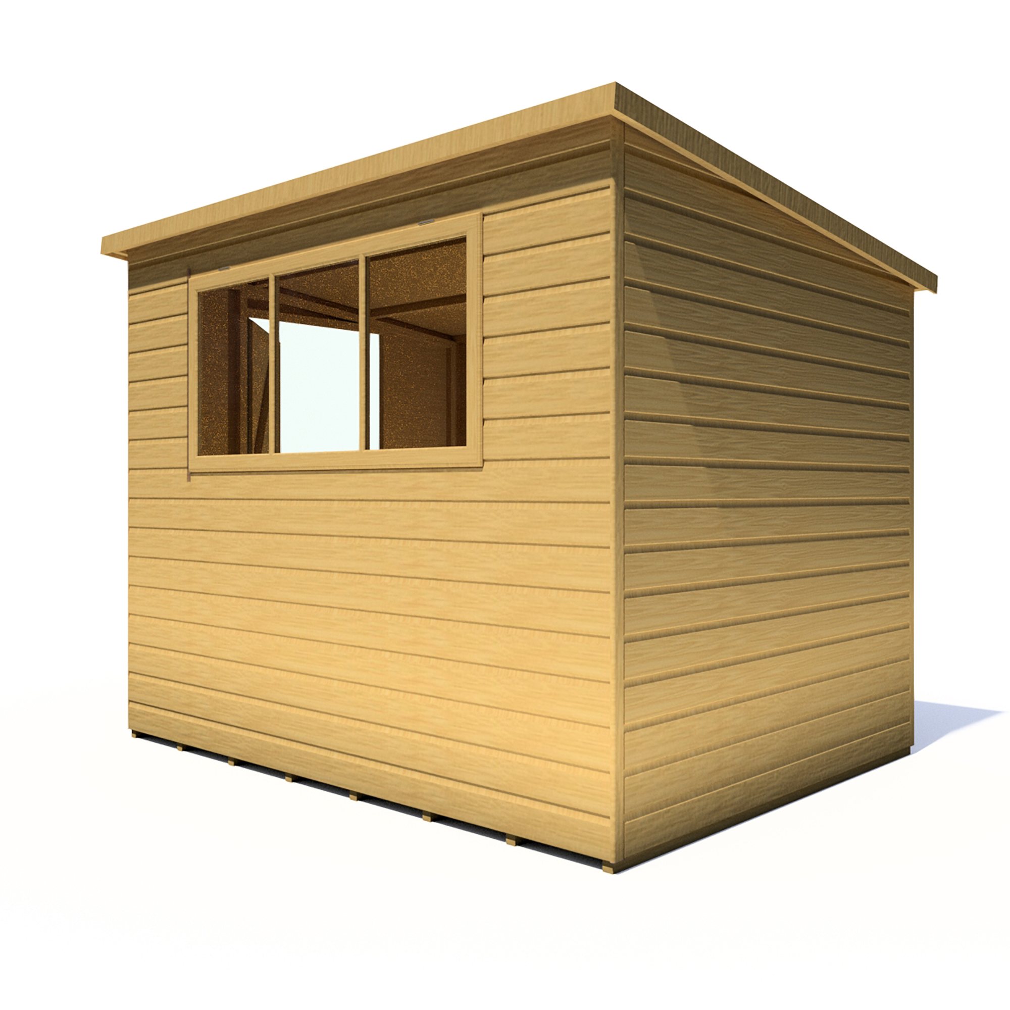 8 x 6 Shire Caldey Professional Pent Shed - elbec garden buildings