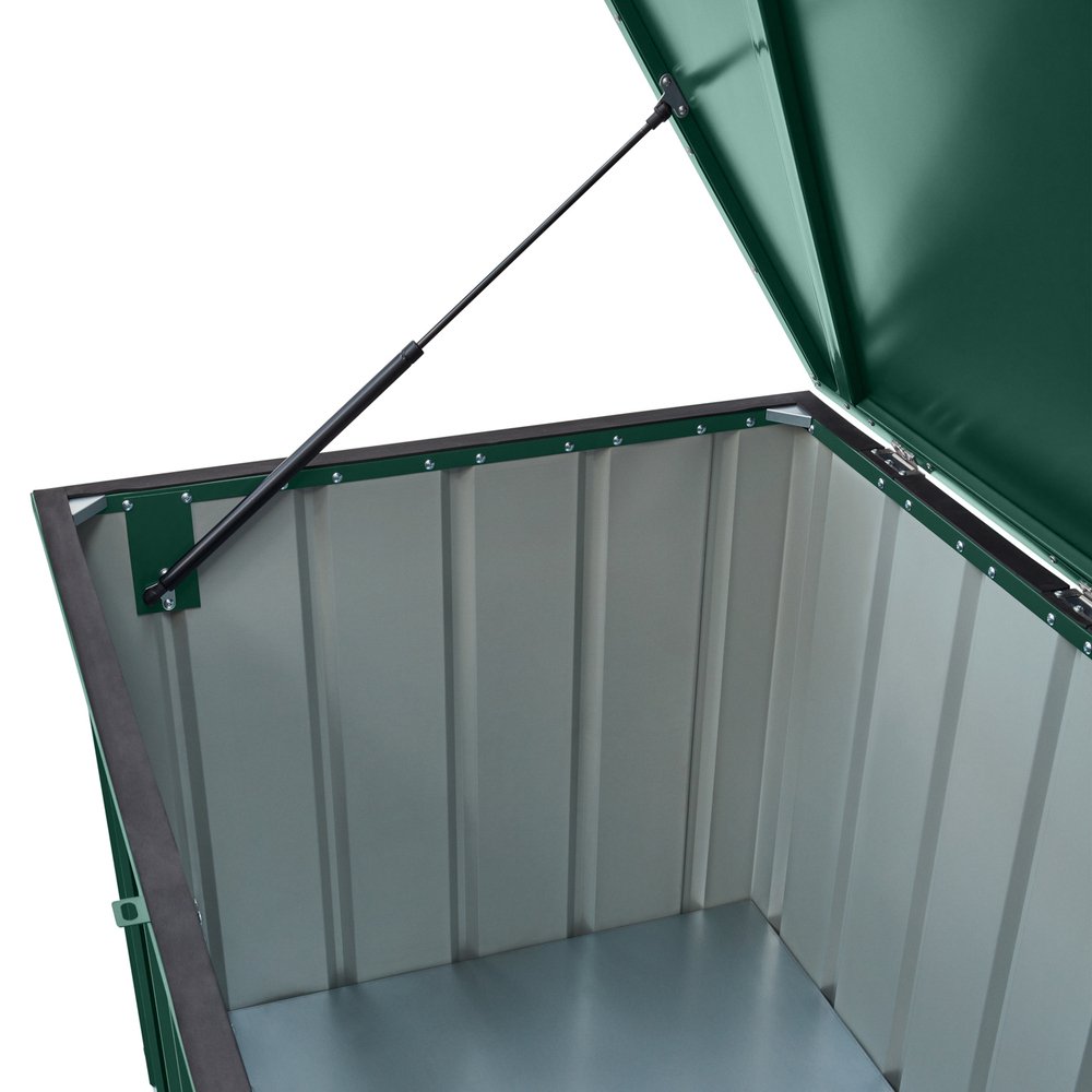 5 x 3 Globel Metal Cushion Storage Box - Green - elbec garden buildings