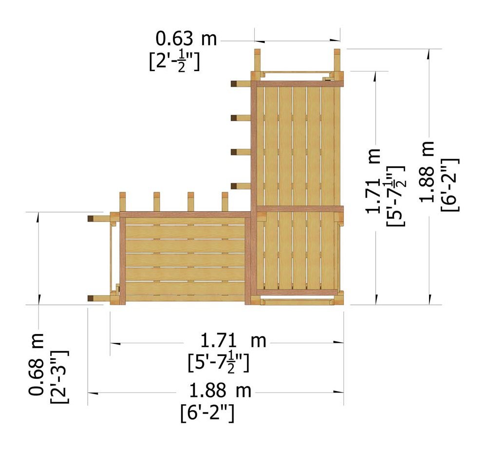 Shire Clematis Corner Arbour - Pressure Treated - elbec garden buildings