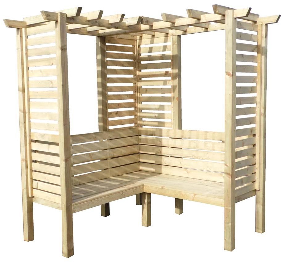 Shire Clematis Corner Arbour - Pressure Treated - elbec garden buildings