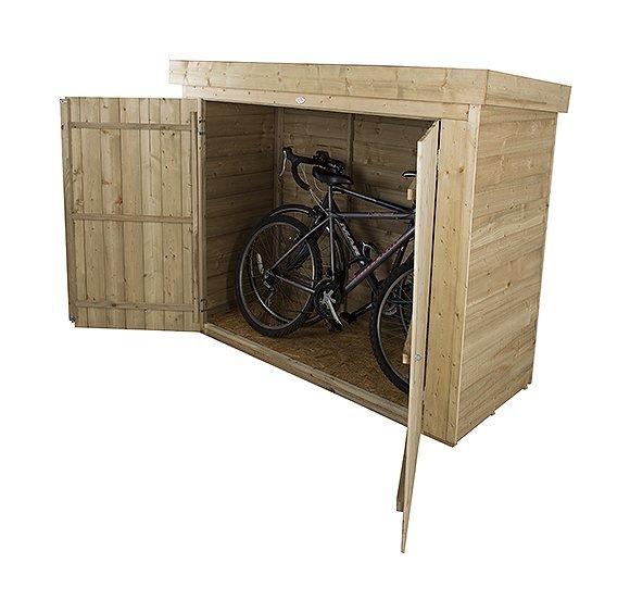 6 x 3 Forest Large Pent Outdoor Store - Pressure Treated - elbec garden ...