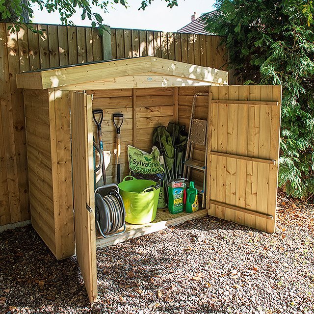 6 x 3 Forest Apex Large Outdoor Store - Pressure Treated - elbec garden ...