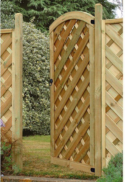 6ft High Forest Dome Gate - Pressure Treated - elbec garden buildings