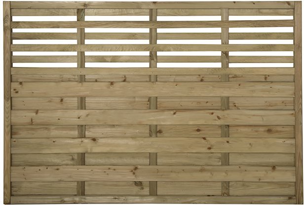 4ft High 1.2m Forest Europa Kyoto Fence Panel Flat Top with Integral Trellis elbec garden buildings