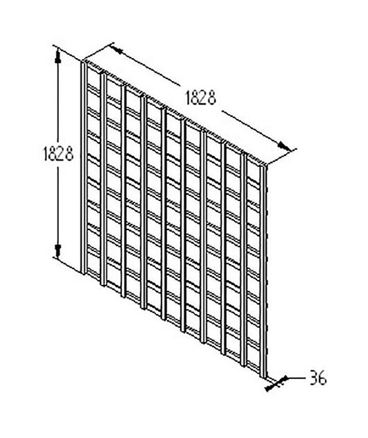 6ft by 6ft (1830mm x 1830mm) Forest Heavy Duty Trellis - elbec garden ...