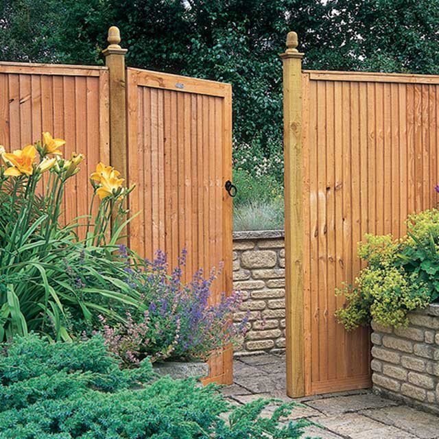 6ft High (1830mm) Forest Board Gate - elbec garden buildings