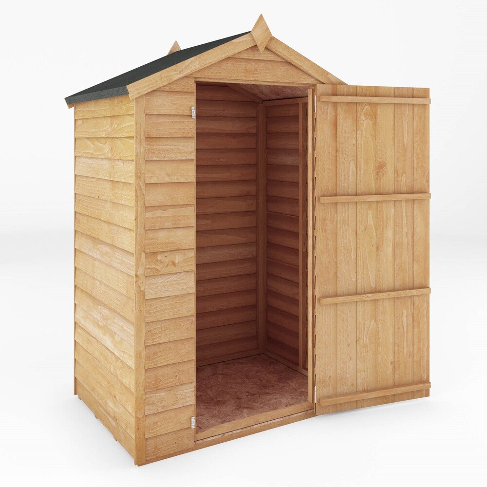 4x3 Mercia Overlap Apex Wooden Garden Shed - elbec garden buildings