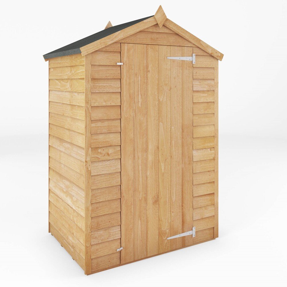 4x3 Mercia Overlap Apex Wooden Garden Shed - elbec garden buildings