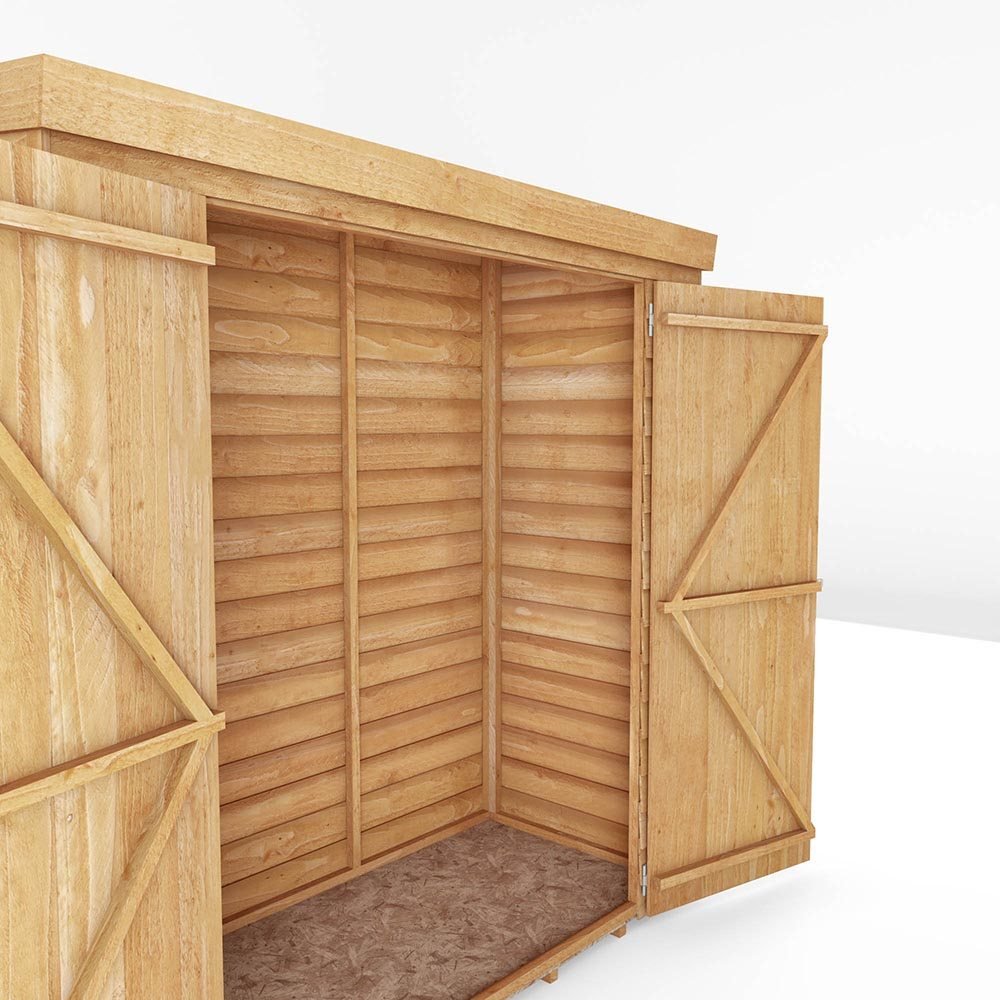 3 x 6 (0.83m x 1.81m) Mercia Overlap Pent Storage Unit - elbec garden ...