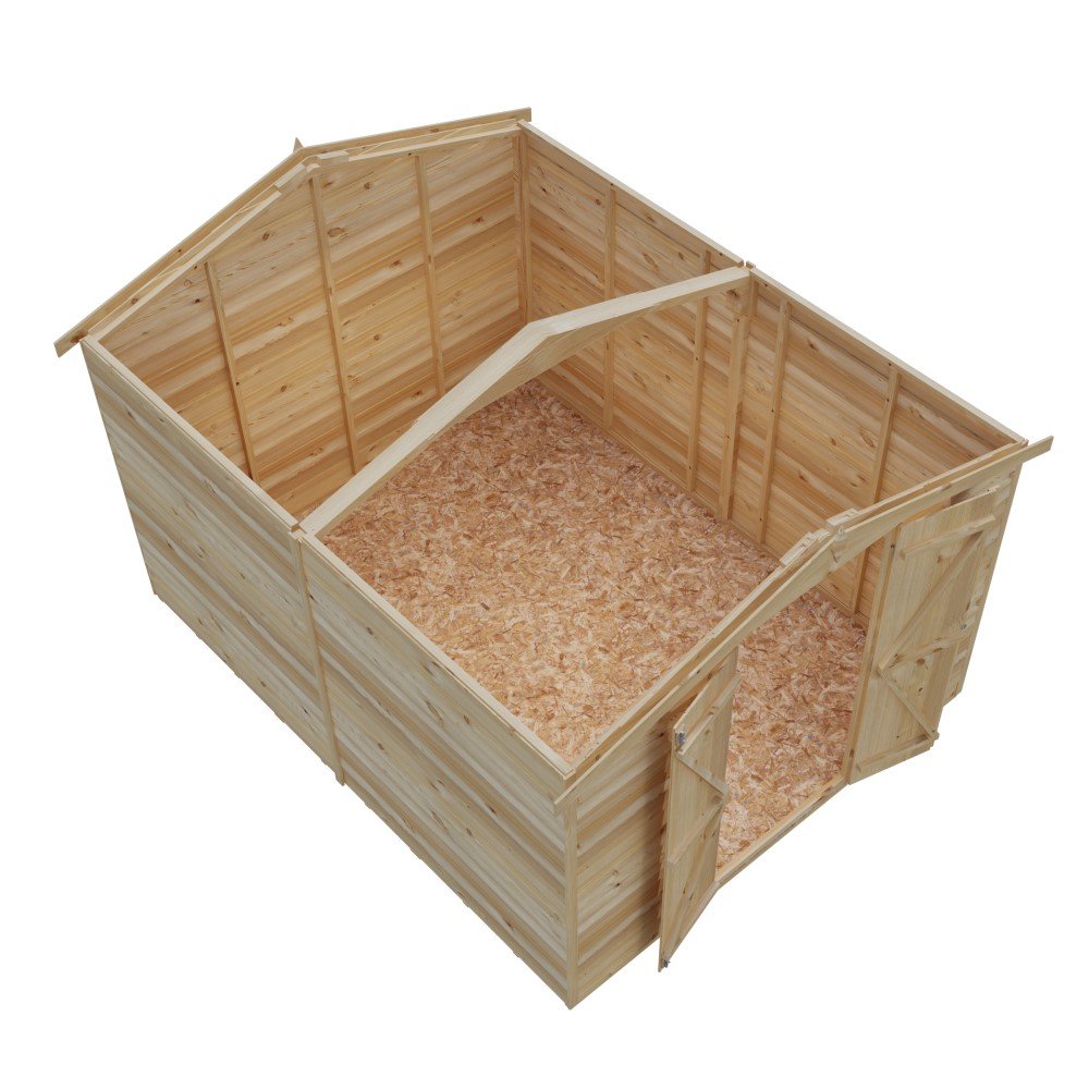 Shire 10 x 8 Overlap Apex Garden Shed - No Windows - elbec garden buildings