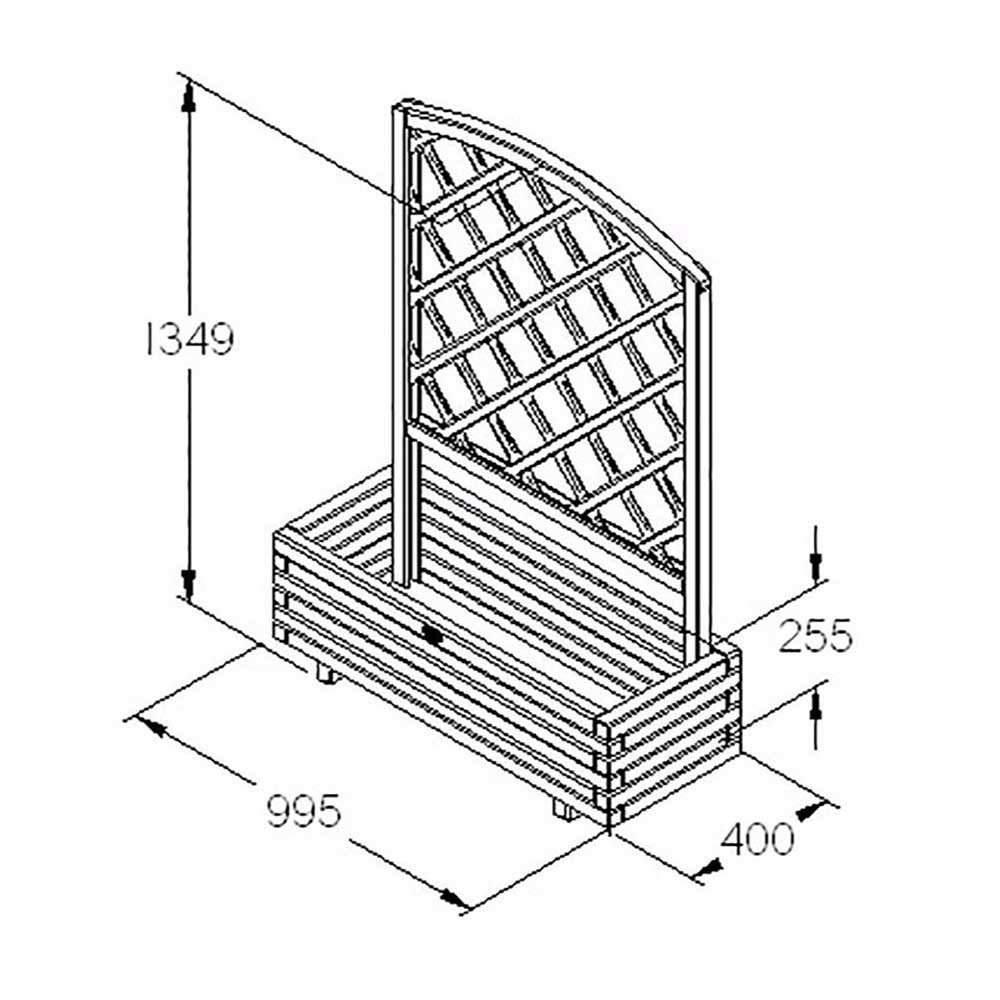 Forest Toulouse Planter - Pressure Treated - elbec garden buildings