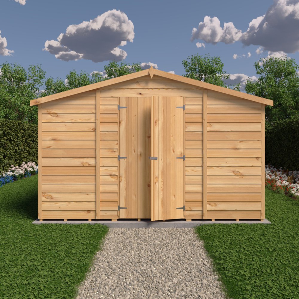20 x 10 Shire Value Overlap Workshop Shed with Double Doors ...