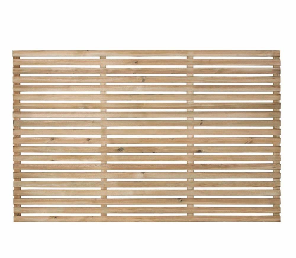 4ft High Forest Contemporary Single Slatted Fence Panel - Pressure ...