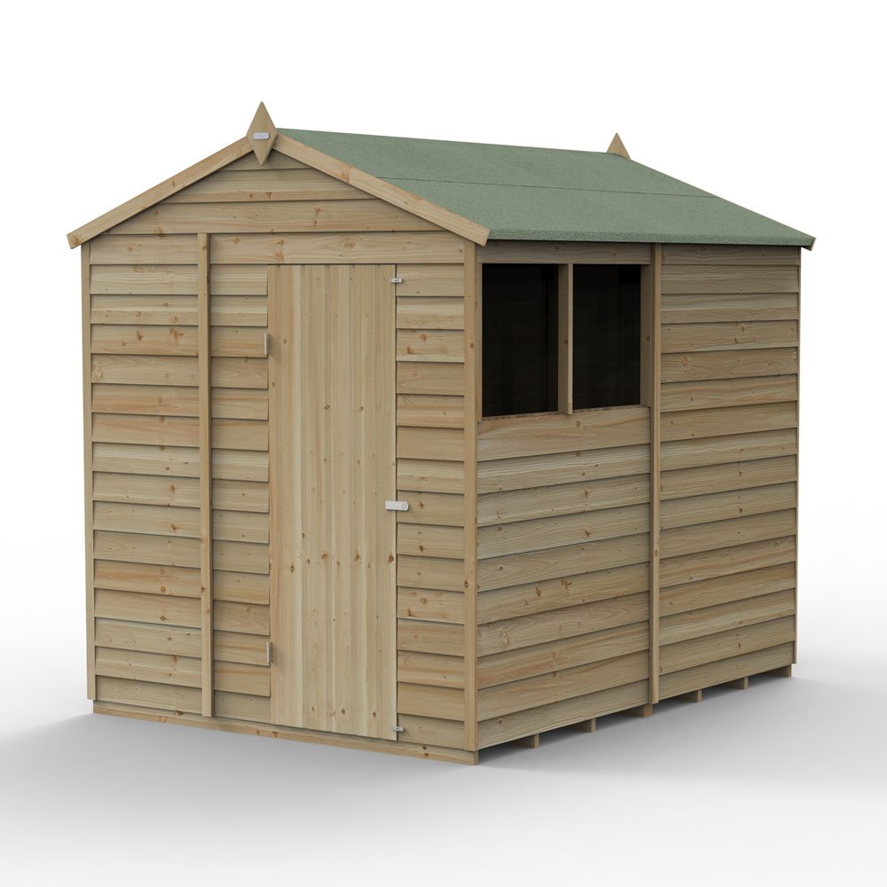 8 x 6 Forest Overlap Shed - Pressure Treated - elbec garden buildings