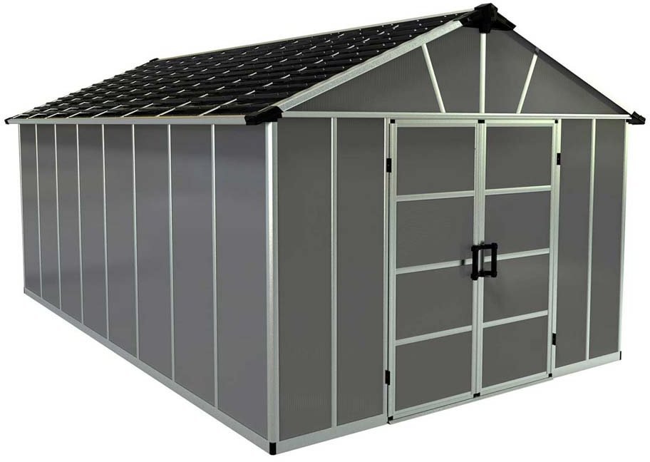 11 x 17 (3.32m x 5.19m) Palram Yukon Plastic Apex Shed with WPC Floor ...