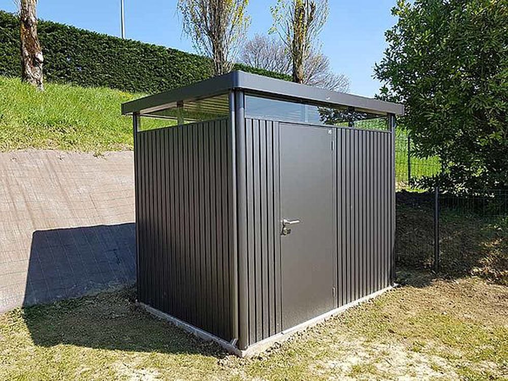 9 x 6 Biohort HighLine H2 Metal Shed - Single Door - elbec garden buildings