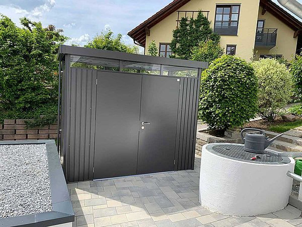 9 x 5 Biohort HighLine H1 Metal Shed with Double Doors in 3 Metallic ...