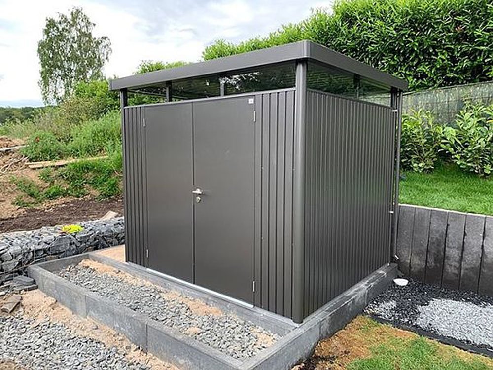 9 x 8 Biohort HighLine H3 Metal Shed - Double Door - elbec garden buildings