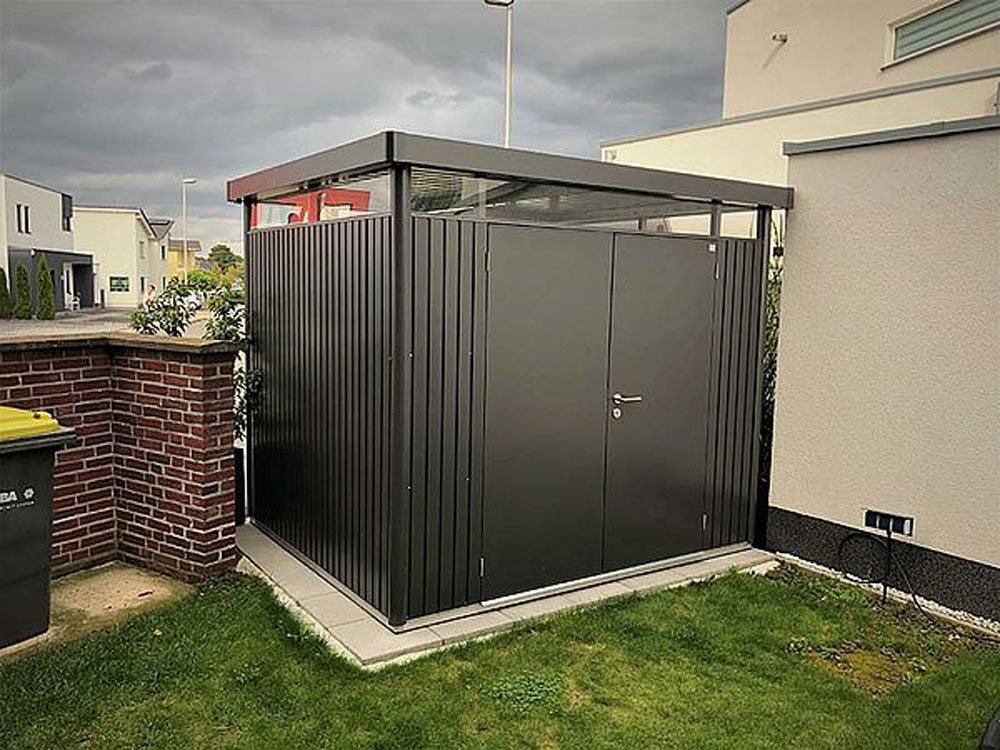 9 x 8 Biohort HighLine H3 Metal Shed - Double Door - elbec garden buildings