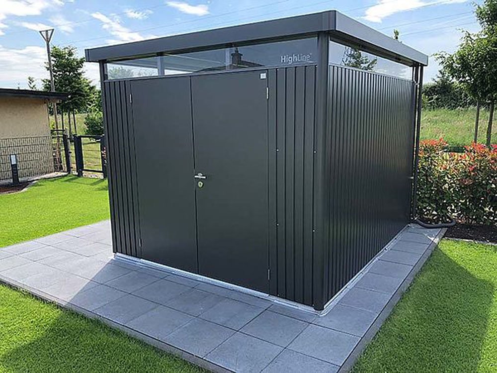 9 x 10 Biohort HighLine H5 Metal Shed - Double Door - elbec garden ...