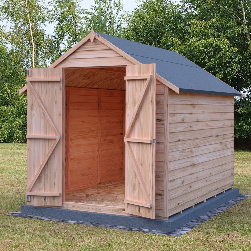8 x 6 Shire Value Overlap Windowless Shed with Double Doors - elbec ...