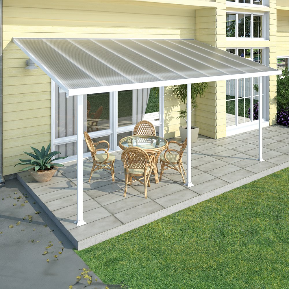 10 x 18 (3.00m x 5.46m) Palram Canopia Feria Patio Cover White With ...