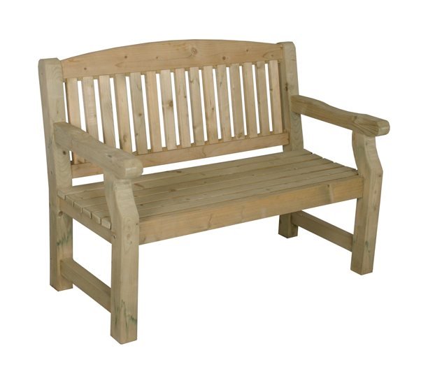 4ft (1.2m) Forest Harvington Bench - Pressure Treated - elbec garden ...