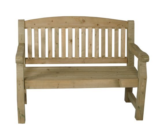 4ft (1.2m) Forest Harvington Bench - Pressure Treated - elbec garden ...