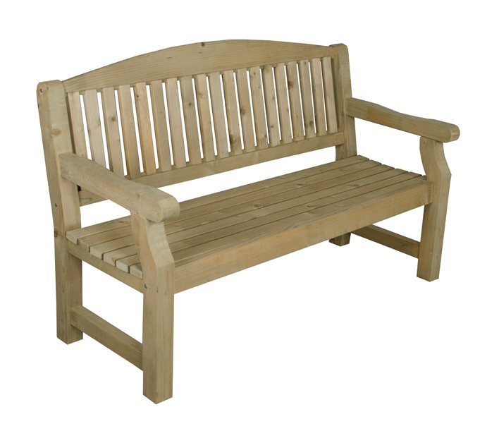 5ft (1.5m) Forest Harvington Bench - Pressure Treated - elbec garden ...