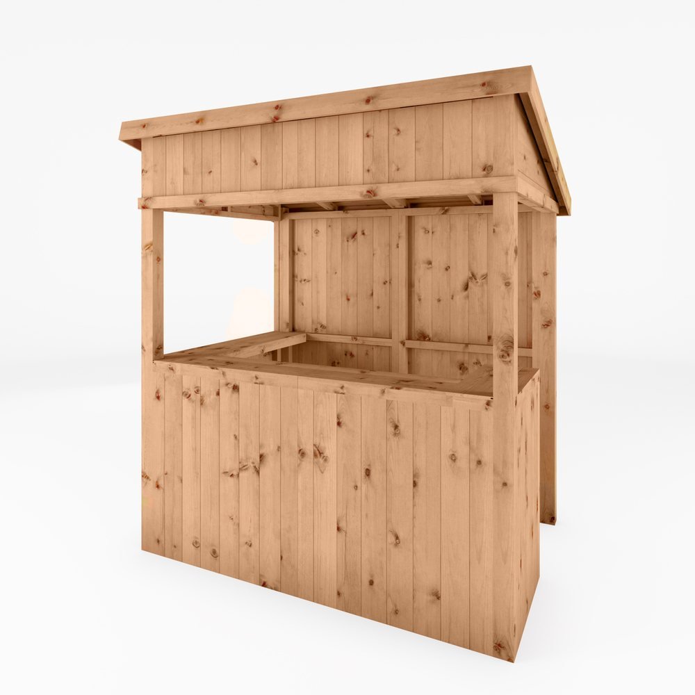 Mercia 6x4 Pressure Treated Garden Bar - elbec garden buildings