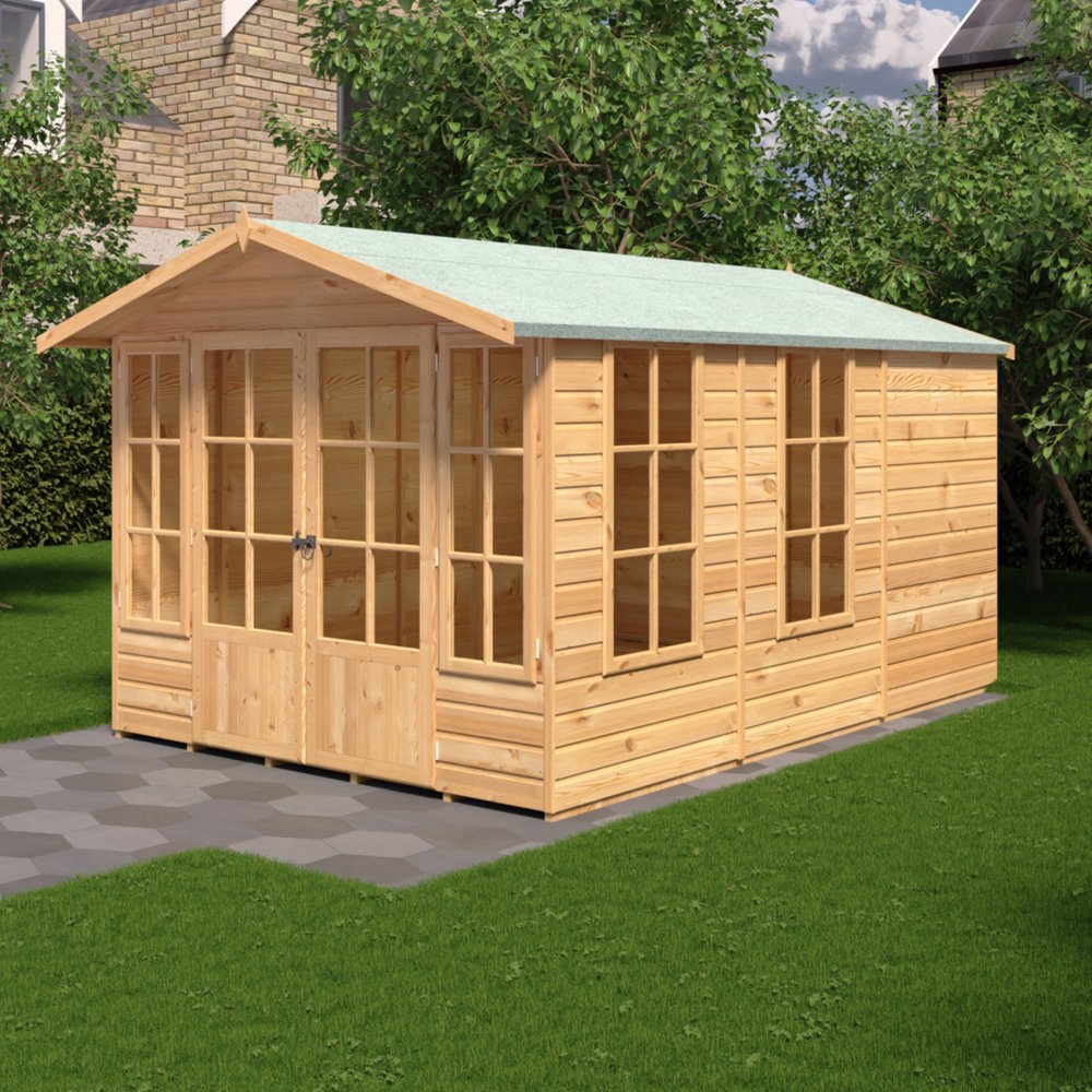 8 x 12 Shire Delmora Summerhouse - elbec garden buildings