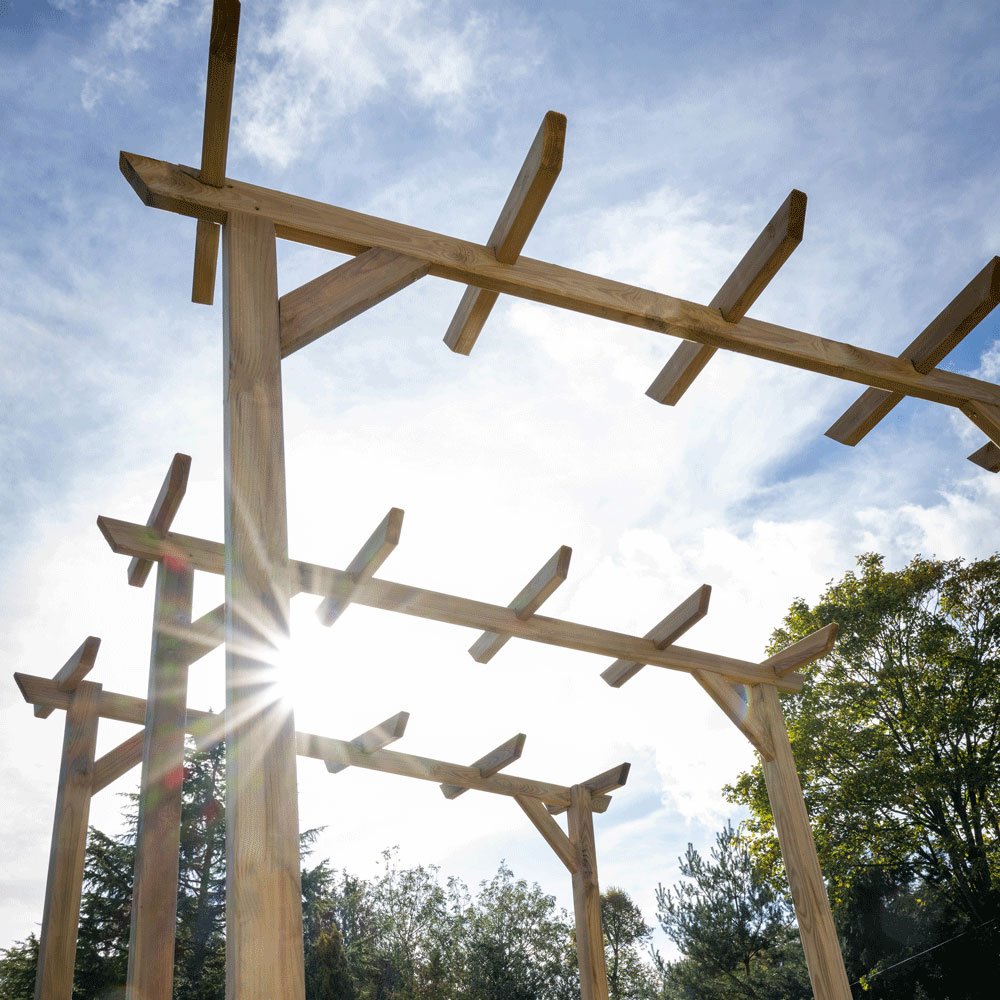 Forest Hanbury Flat Top Garden Arch - elbec garden buildings