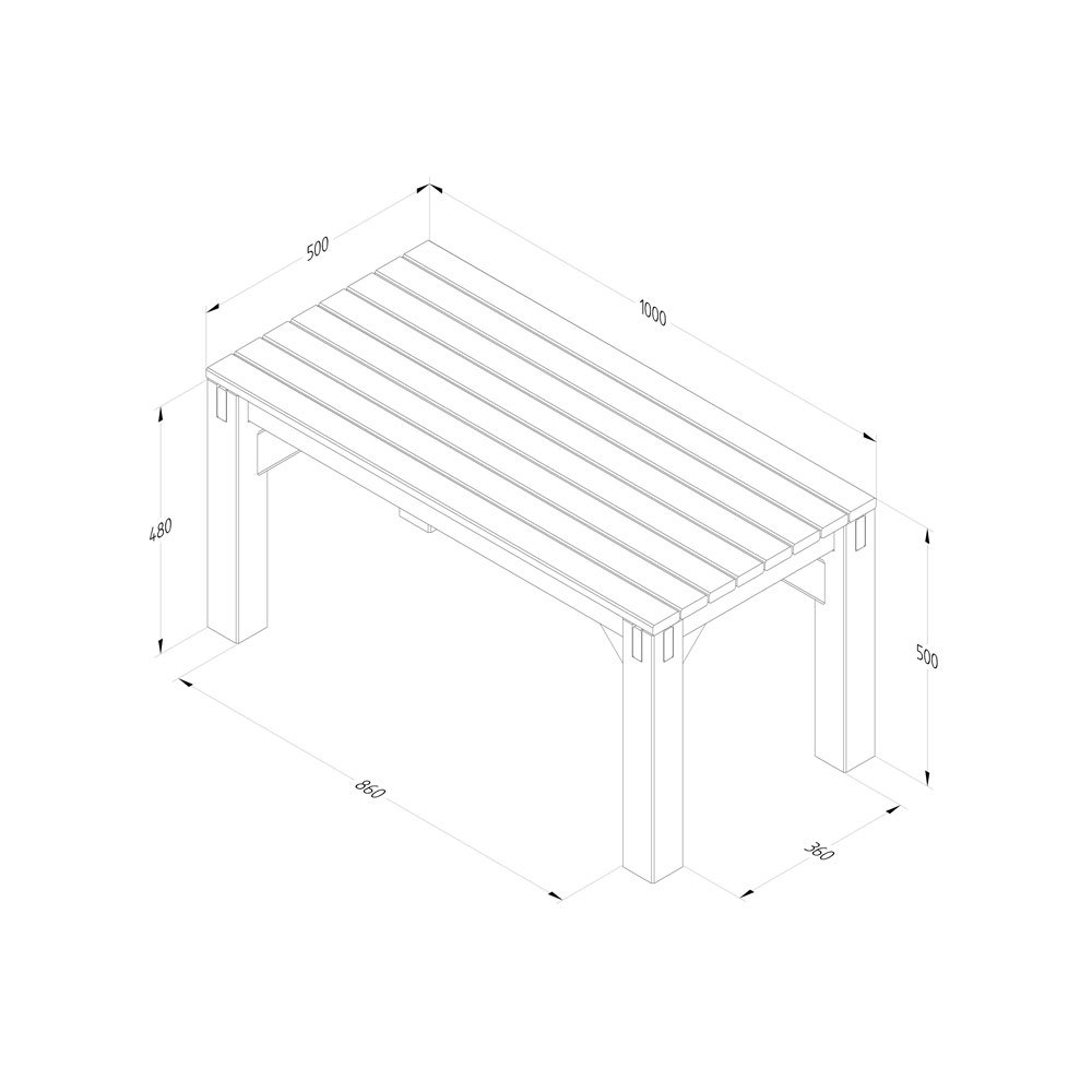 Forest Modular Garden Seating Set Number 1 - elbec garden buildings