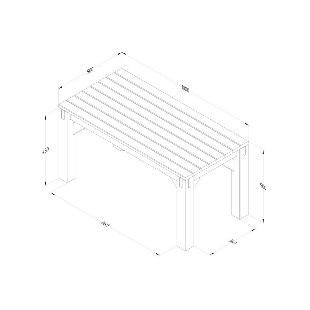 Forest Modular Garden Seating Set Number 2 - elbec garden buildings