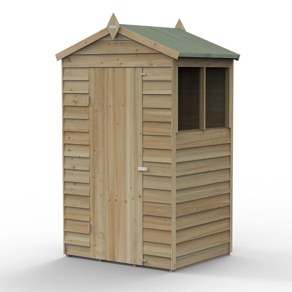 Forest 4x3 4Life Overlap Apex Shed - elbec garden buildings