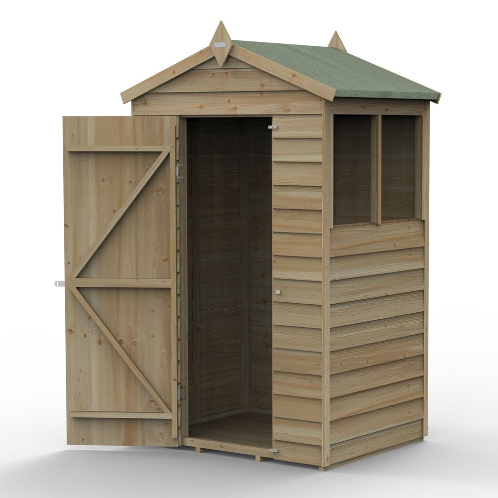 Forest 4x3 4Life Overlap Apex Shed - elbec garden buildings