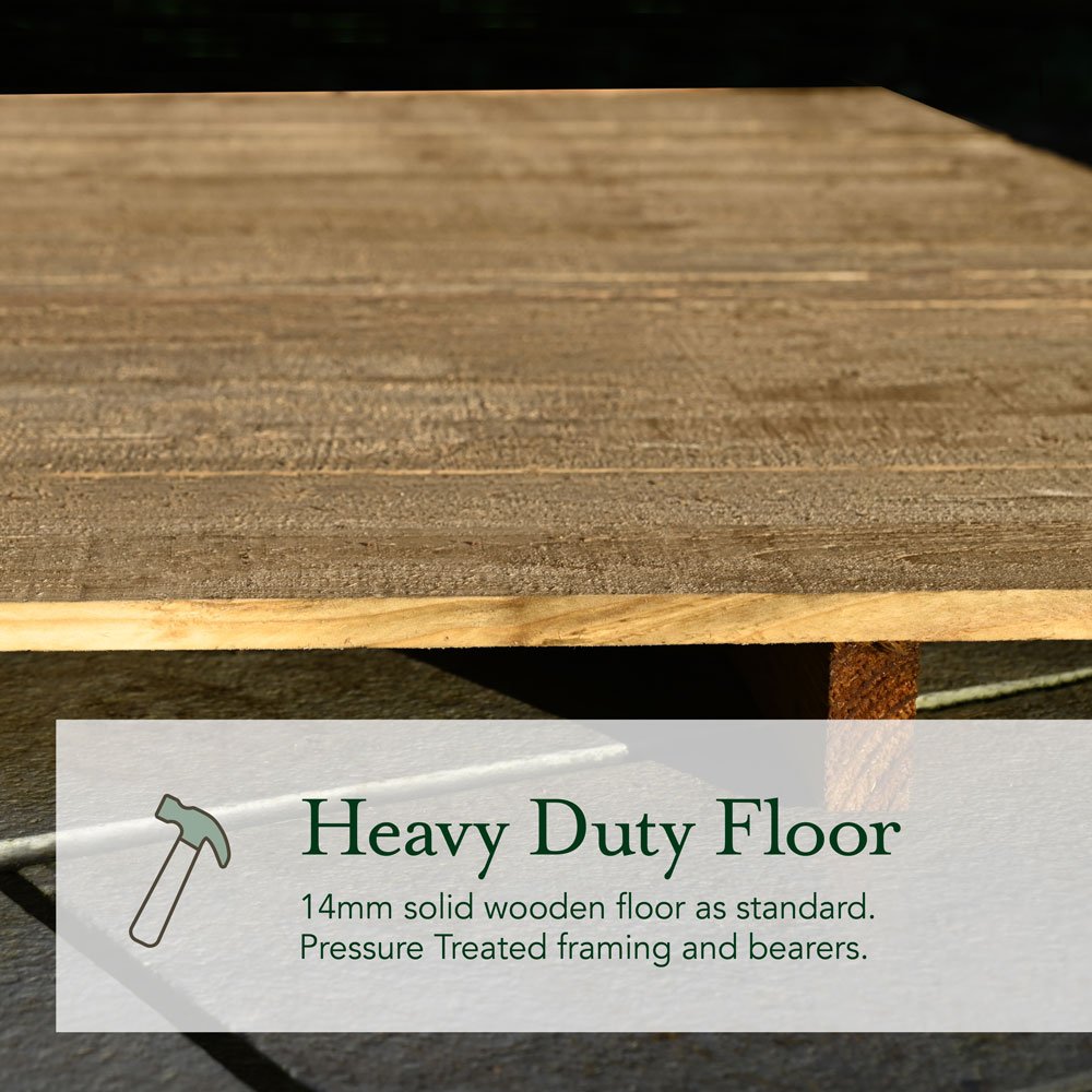 Forest 6x4 4Life Apex Shed & Lean-to No Windows - elbec garden buildings