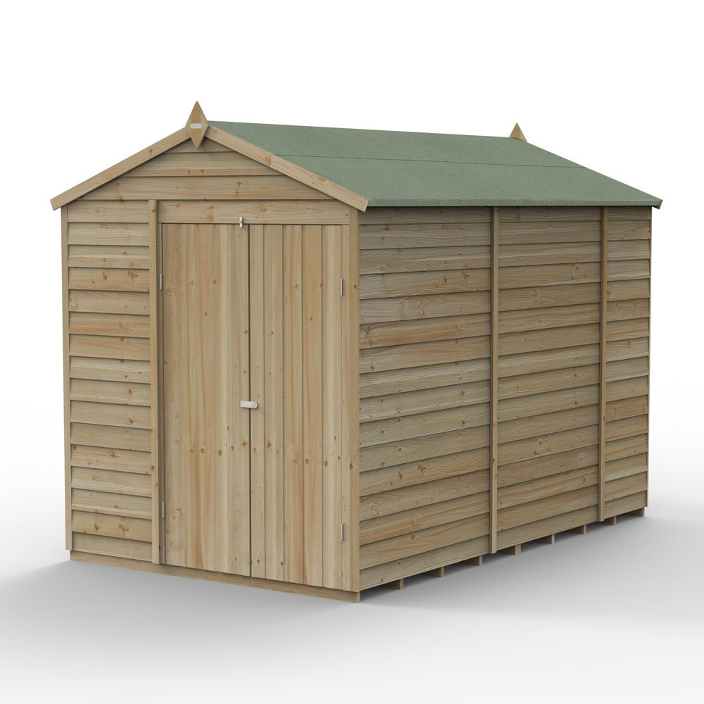Forest 6x10 4Life Overlap Apex Shed No Windows - elbec garden buildings