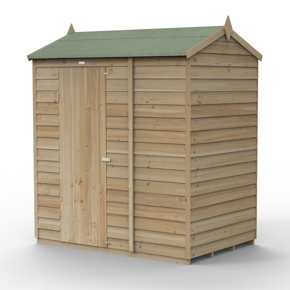 Forest 6x4 4Life Reverse Apex Shed No Windows - elbec garden buildings