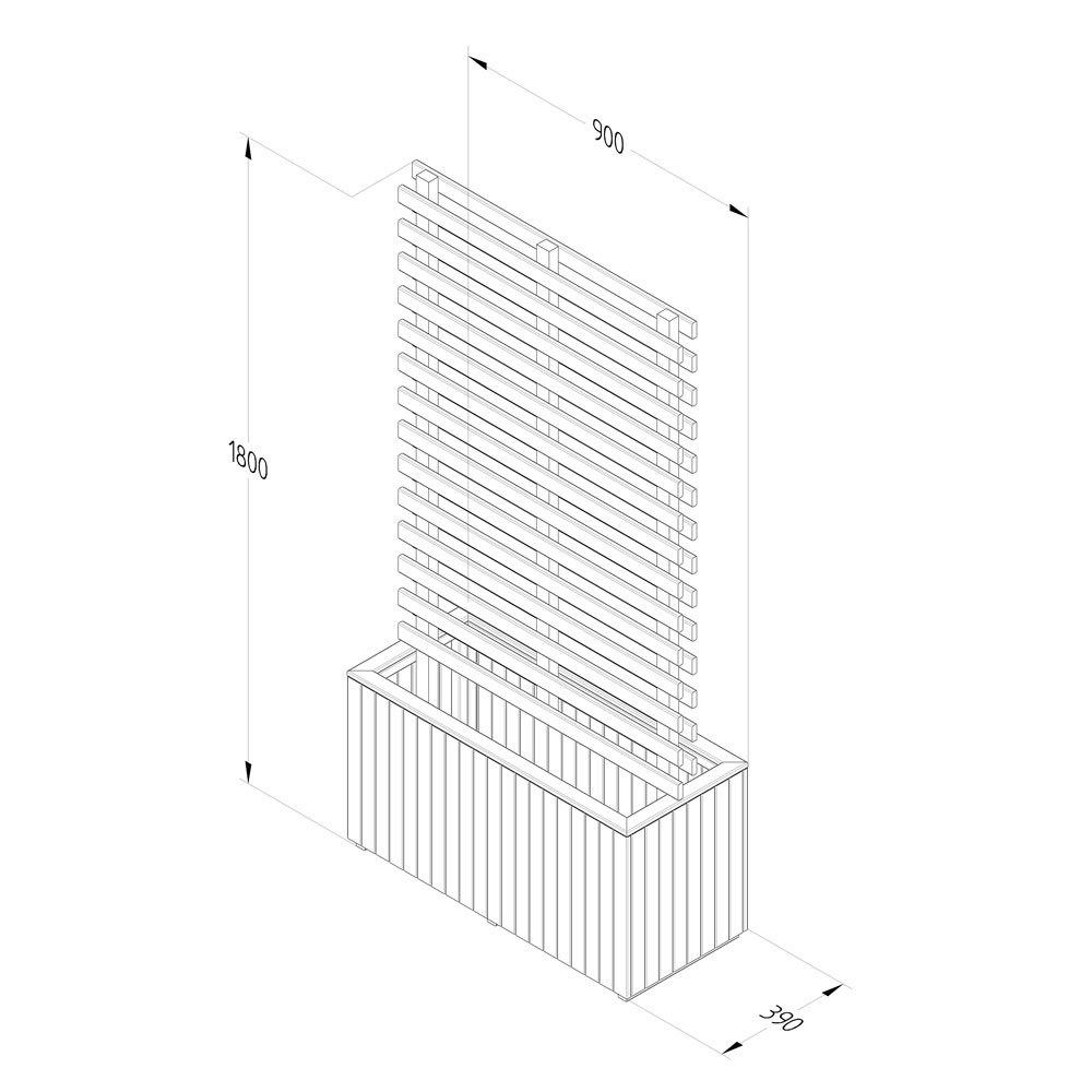 Forest Wooden Garden Living Wall Planter - elbec garden buildings